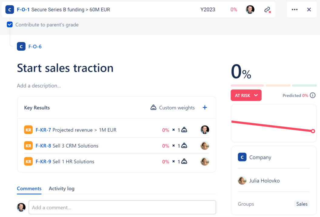 OKR Alignment and Breakdown | Oboard